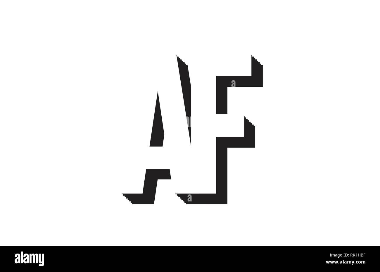 Black af lettering Stock Vector Images - Alamy