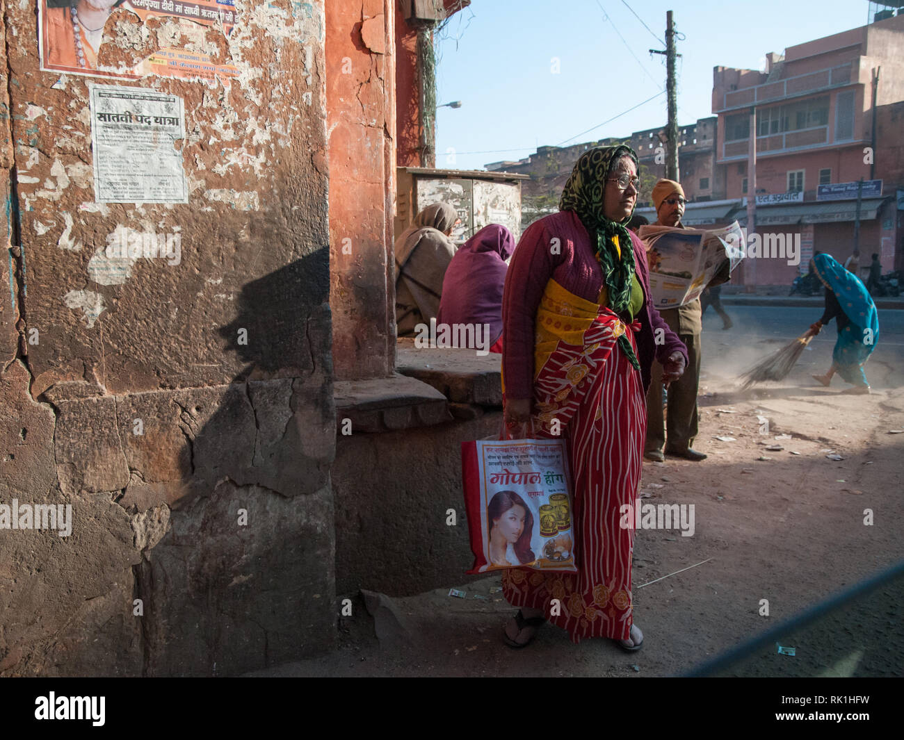 Urban scene from Jaipur in Rajasthan, India. Jaipur is the largest city ...