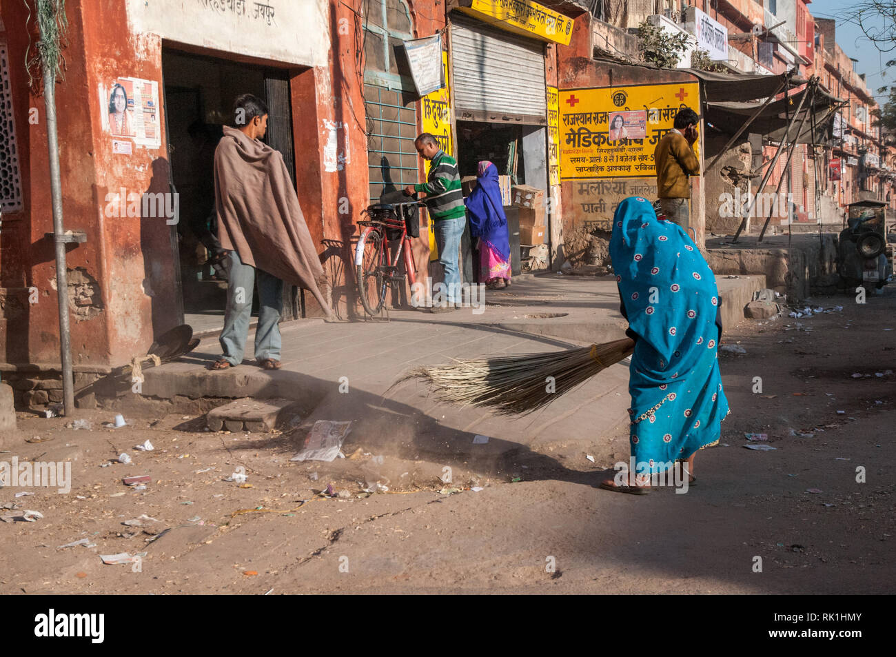Urban scene from Jaipur in Rajasthan, India. Jaipur is the largest city ...