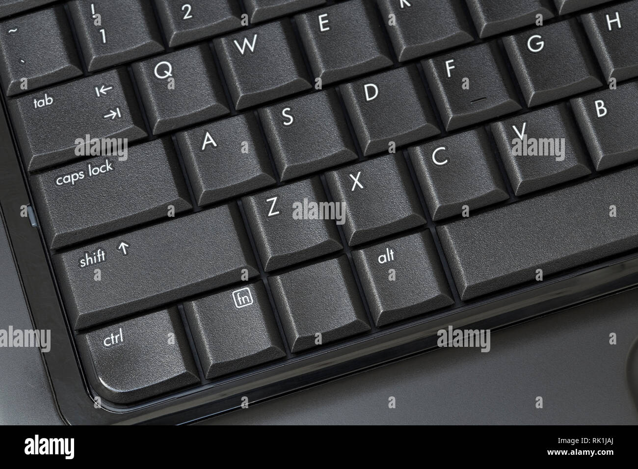 Black laptop keyboard close up Stock Photo - Alamy