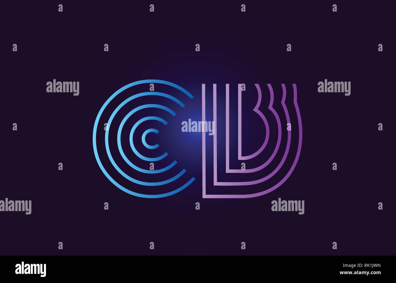 cb c b line blue pink design of alphabet letter combination with ...