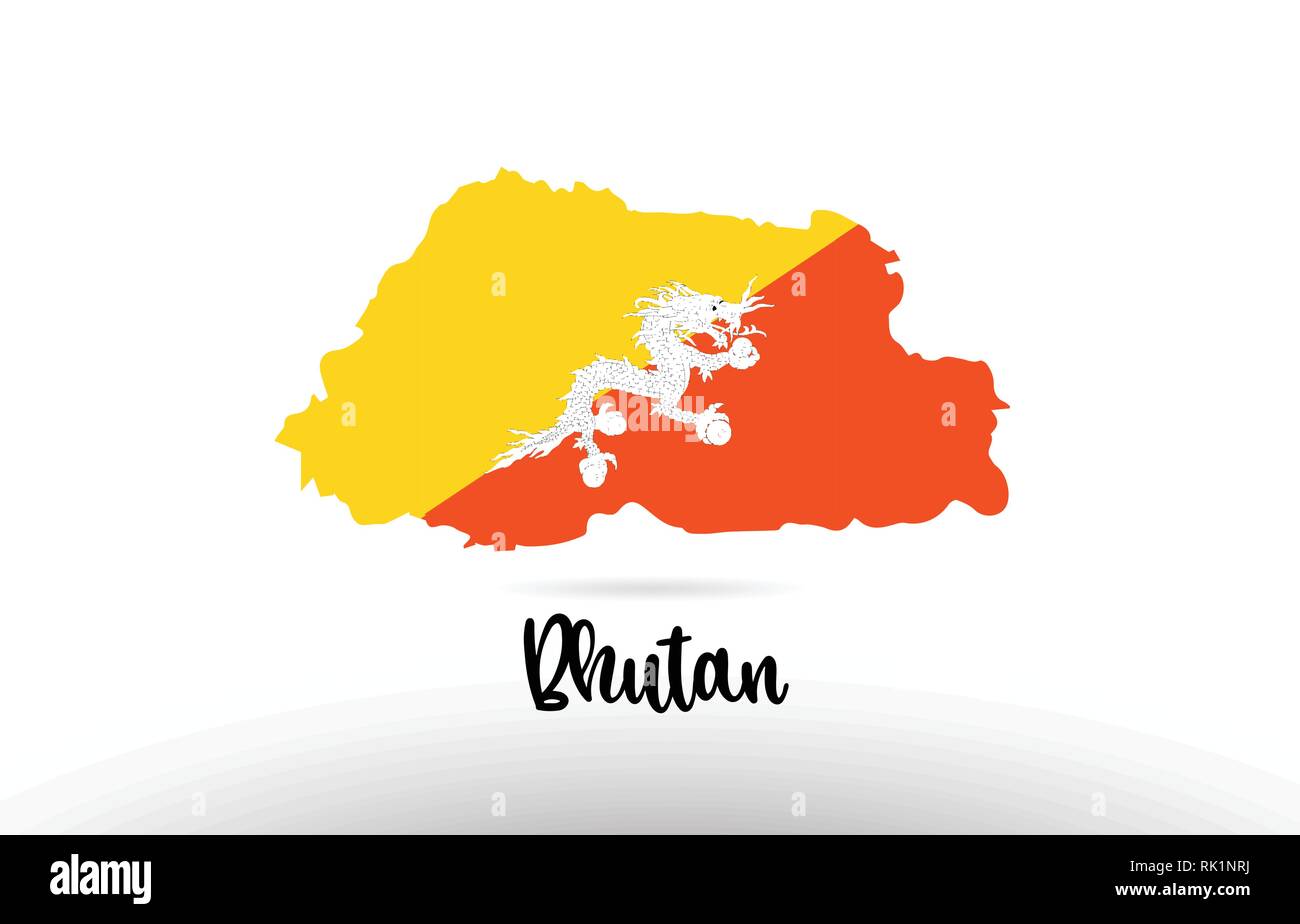 Flag bhutan vector vectors hi-res stock photography and images - Alamy