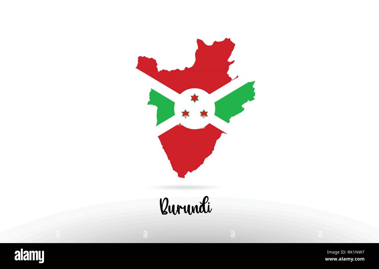 Burundi country flag inside country border map design suitable for a ...