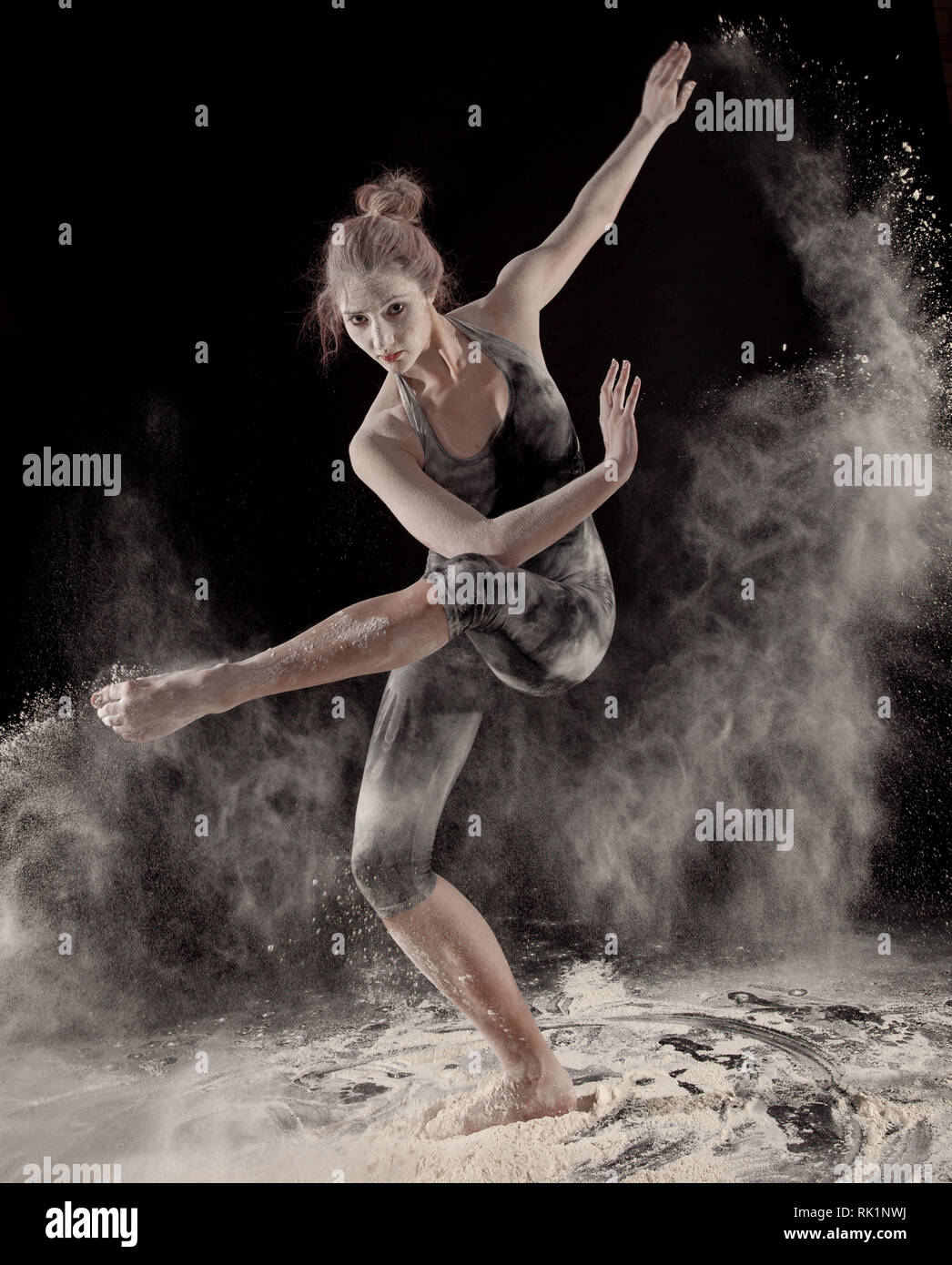 Dust Woman Dancer Flour High Resolution Stock Photography and Images ...