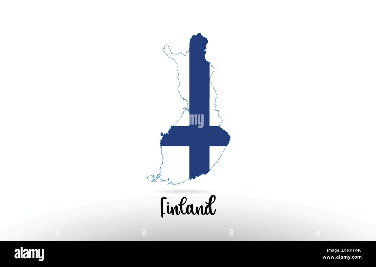Finland country icon map logo hi-res stock photography and images - Alamy