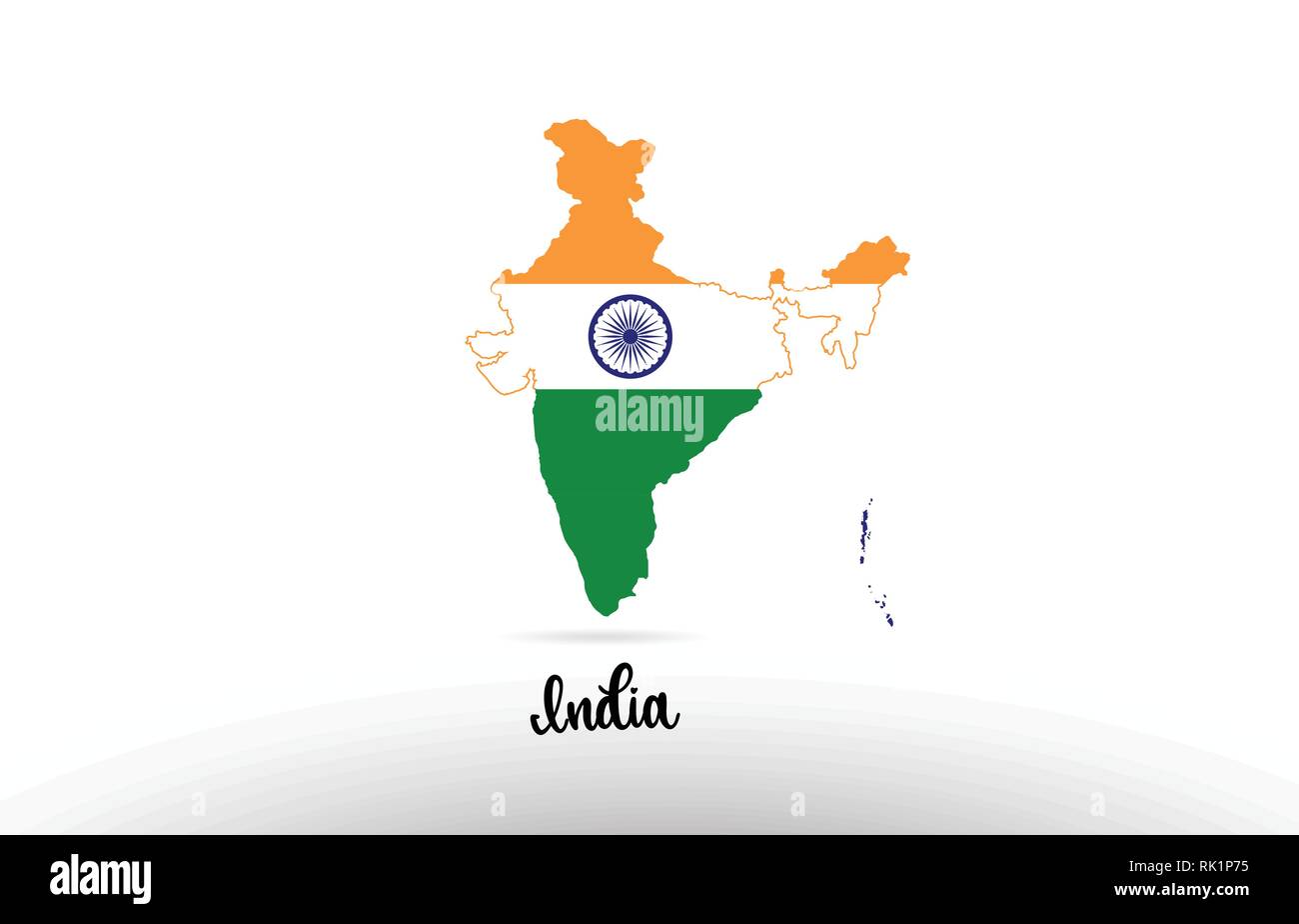 India flag map Stock Vector Images - Alamy