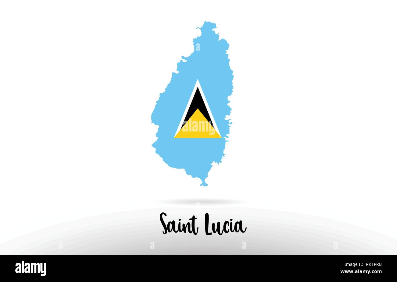 Saint lucia vector map hi-res stock photography and images - Alamy
