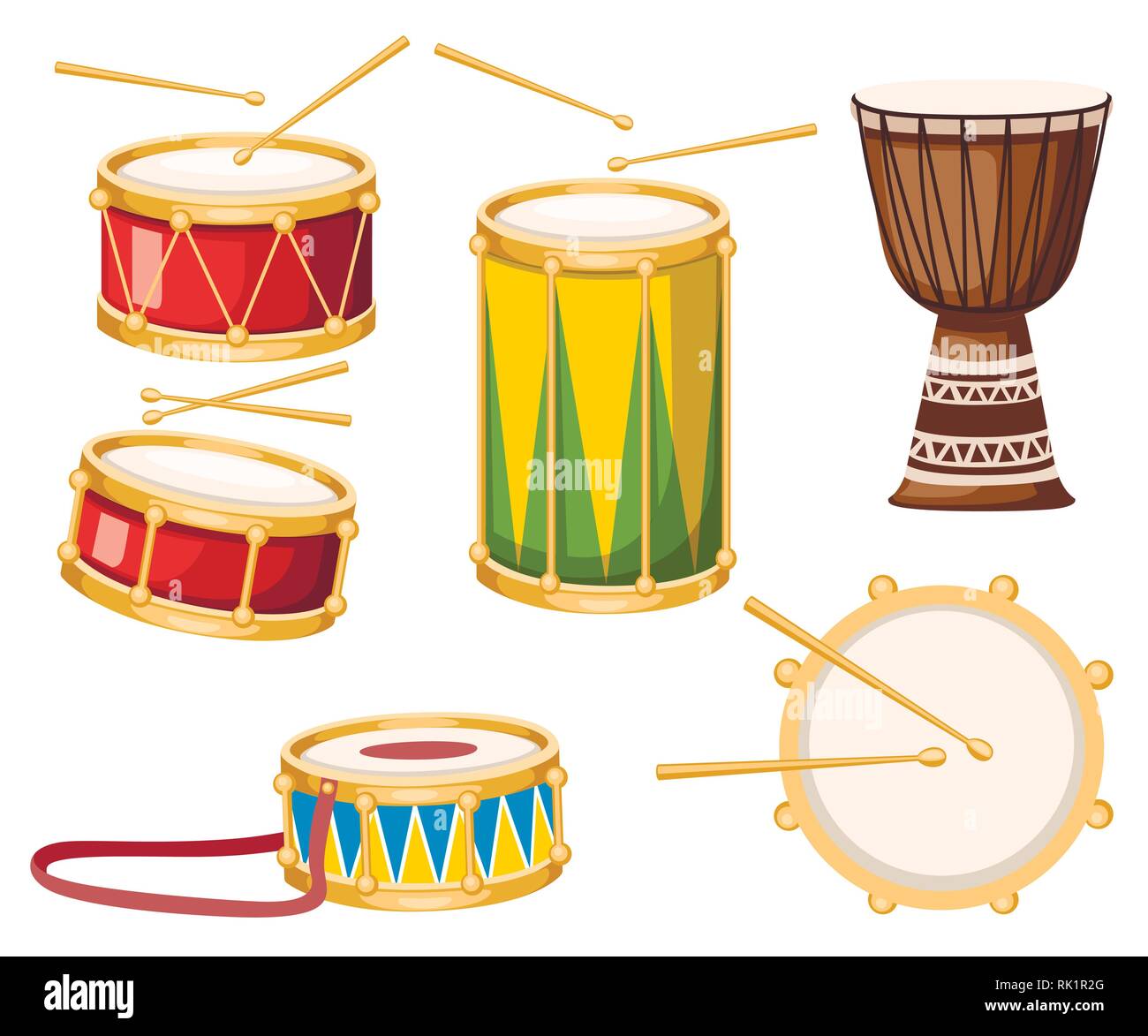 Cartoon illustration colorful drum sticks hi-res stock photography and ...