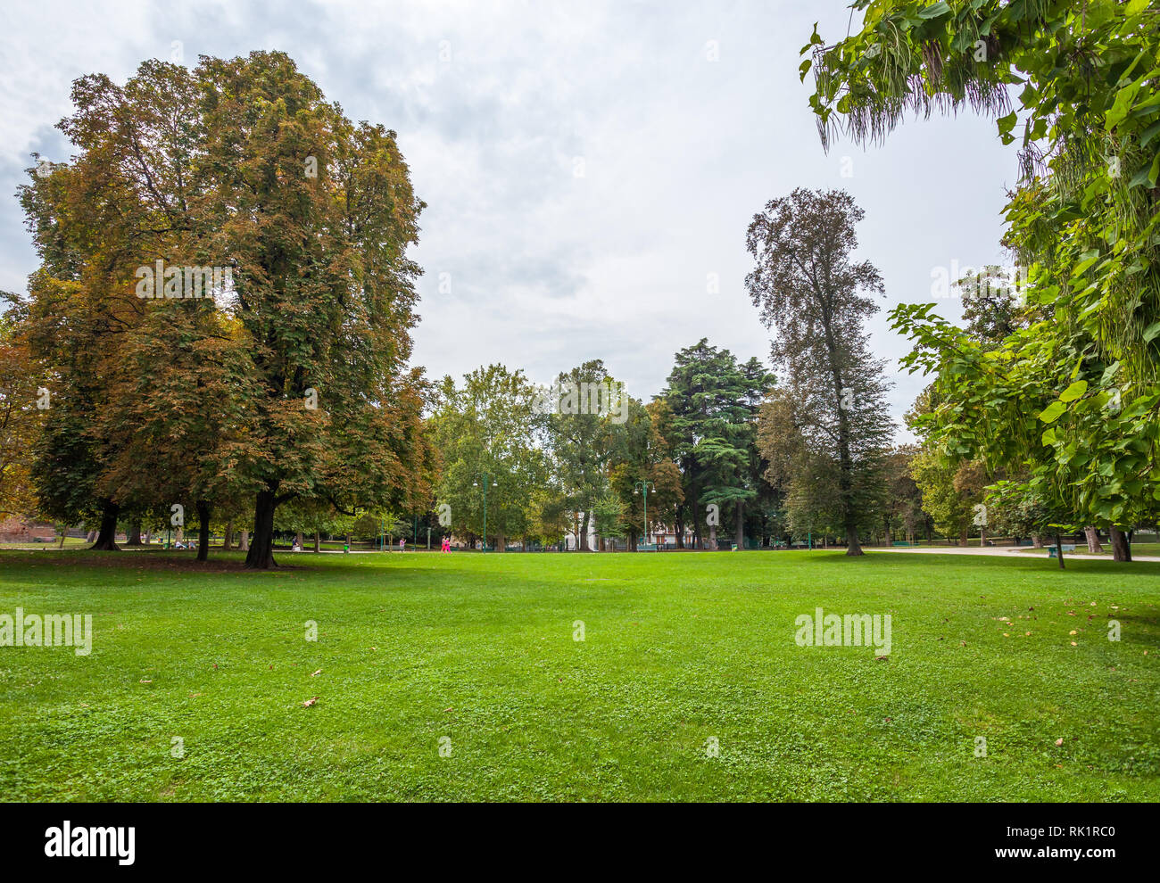 Famous Sempione park in Milan, Italy. Nature Stock Photo - Alamy