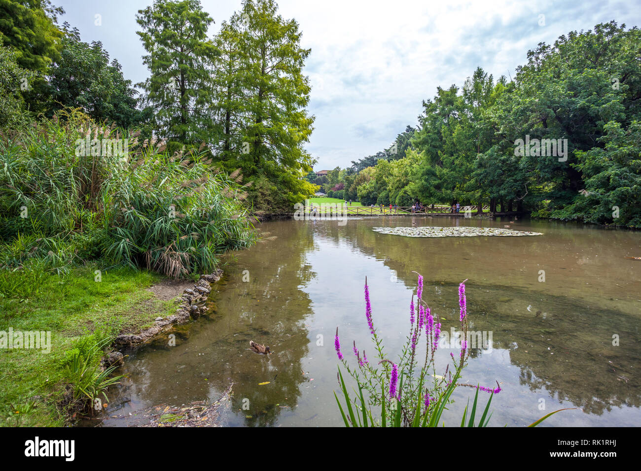 Famous Sempione park in Milan, Italy. Nature Stock Photo - Alamy