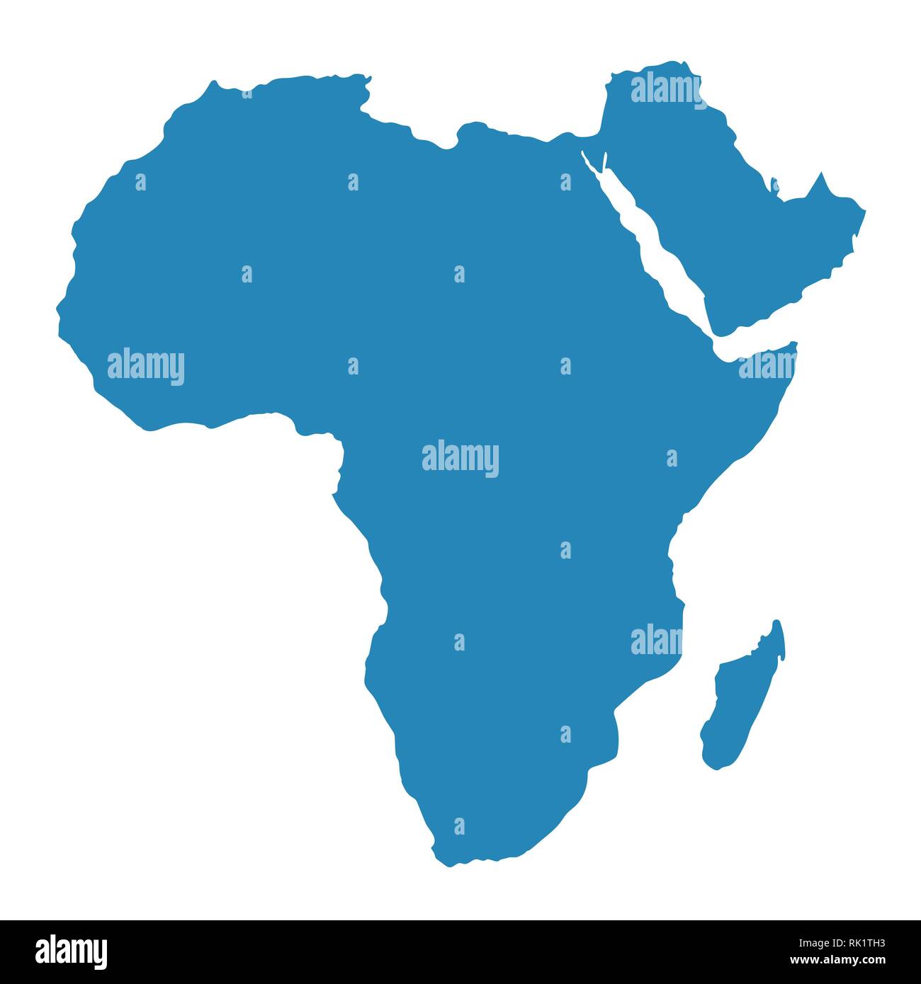 Vector illustration Africa map isolated on white background. African ...