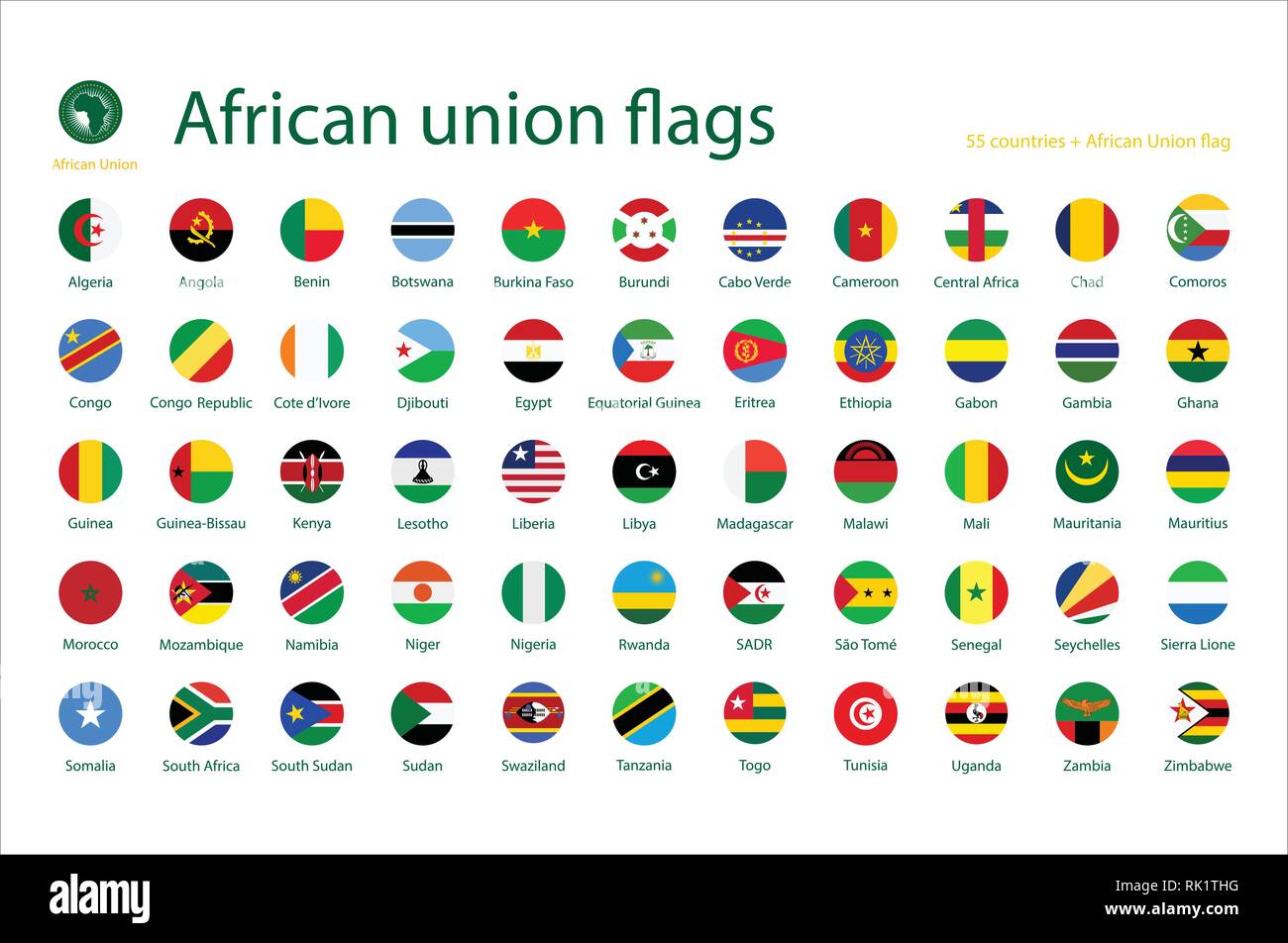 Algeria african union Stock Vector Images - Alamy