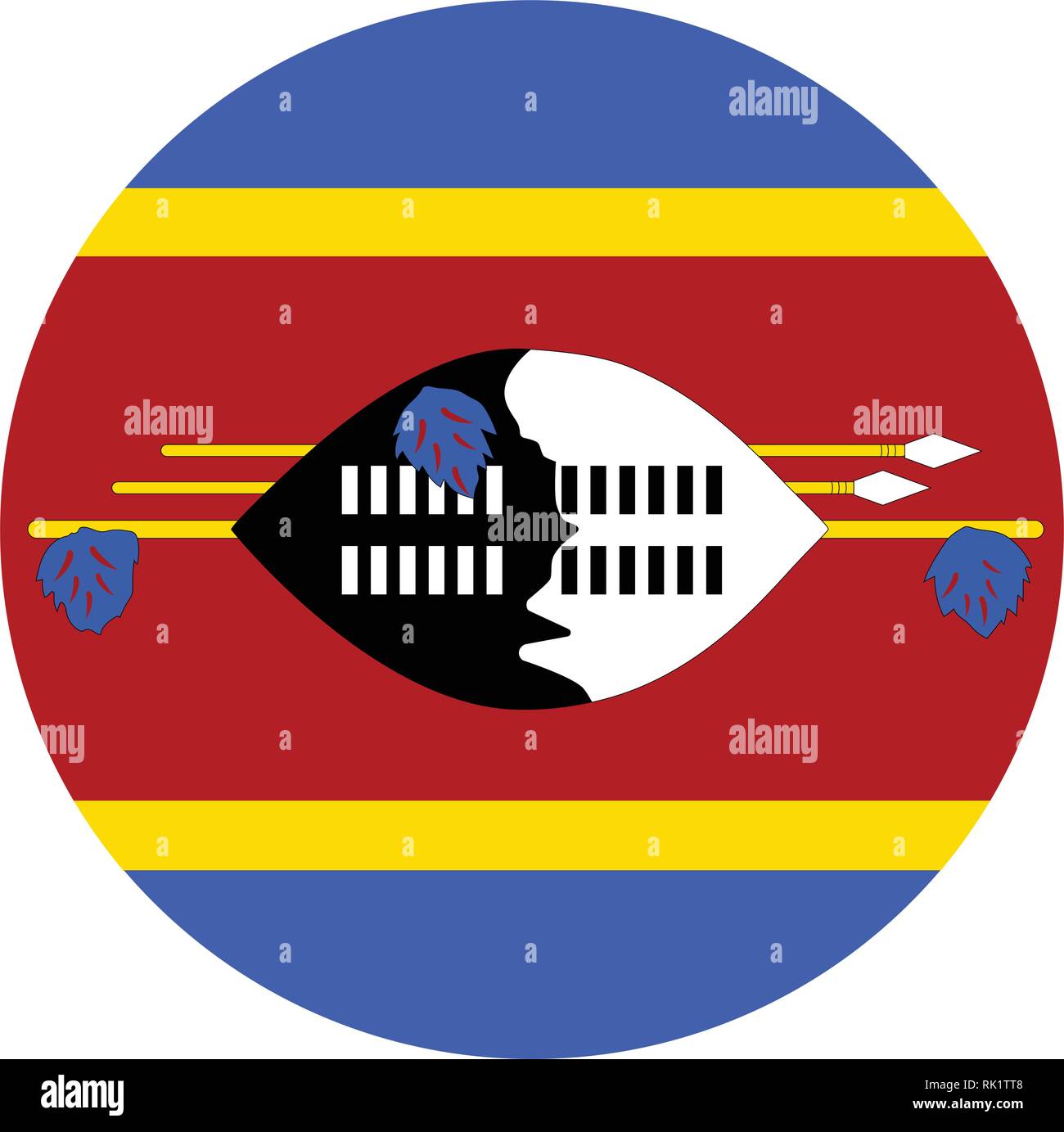 Vector illustration Swaziland flag icon isolated on white background ...