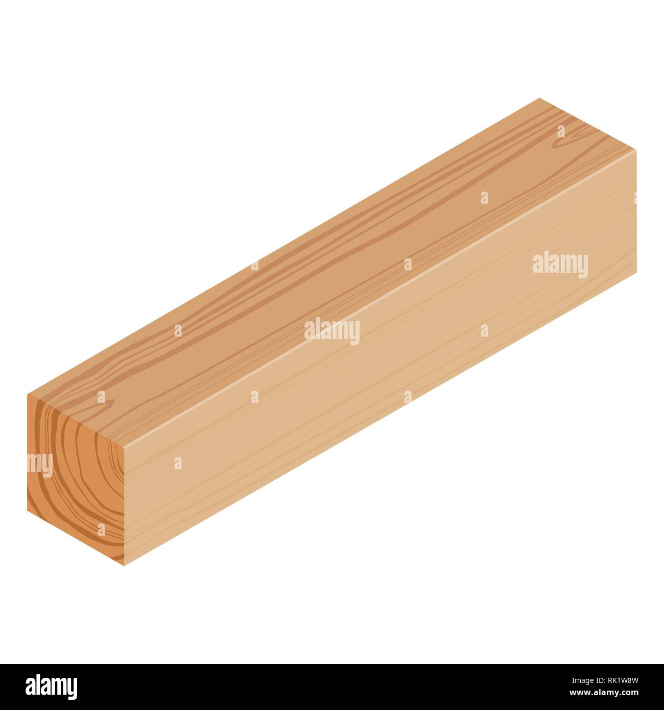 Vector icon isometric lumber beam plank isolated on white background ...