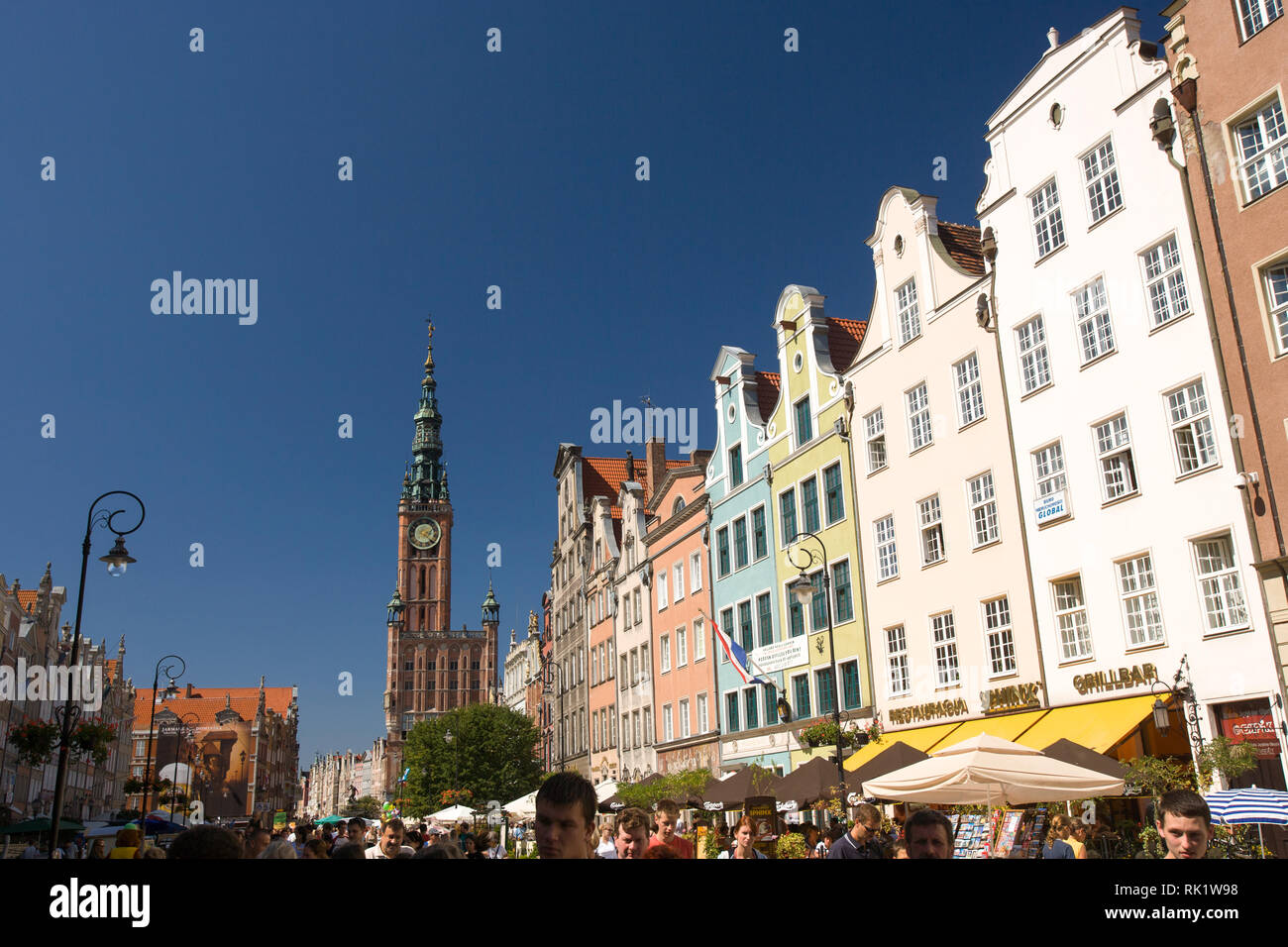 Gdansk, Poland; Dlugi Targ (Long Market) and Old Town Hall. Gdansk was ...