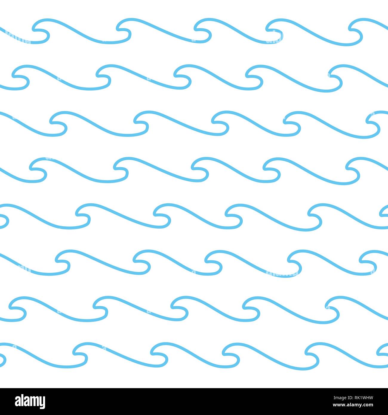 Vector seamless blue wave pattern Stock Vector Image & Art - Alamy
