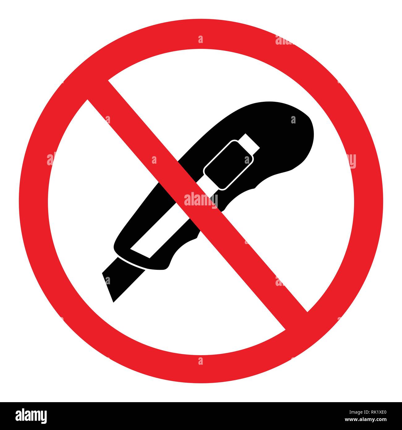 Stop Stationery Knife Ban Office Paper Cutter Red Prohibition Sign Stock Vector Image Art stop-stationery-knife-ban-office-paper-cutter-red-prohibition-sign-stock-vector-image-art