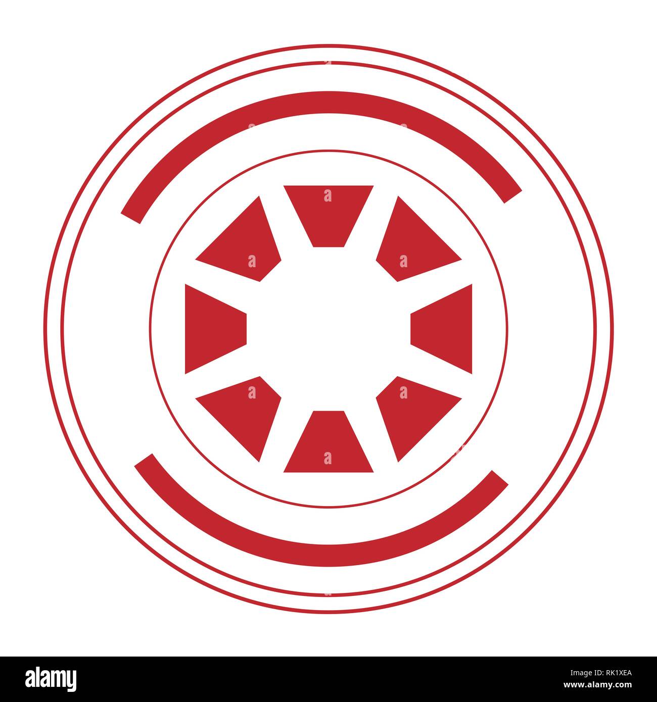 Vector illustration red round rubber stamp isolated on white background ...