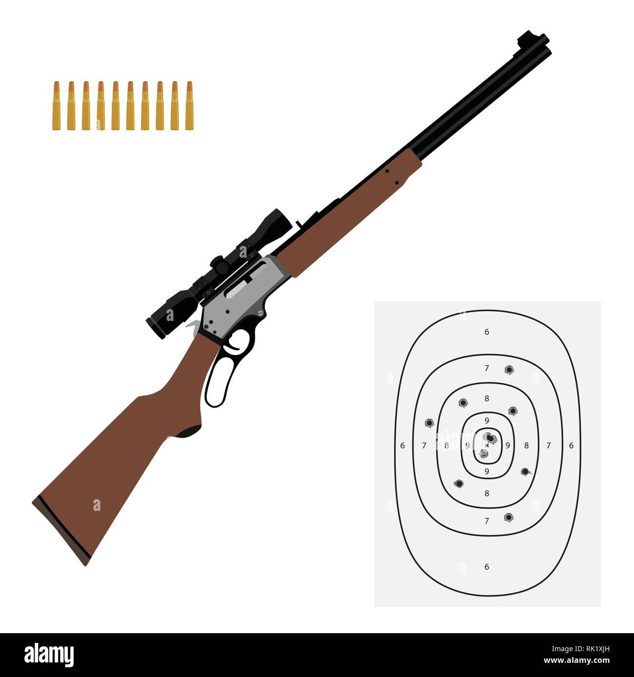 Trap shooting shotgun competition Cut Out Stock Images & Pictures - Alamy