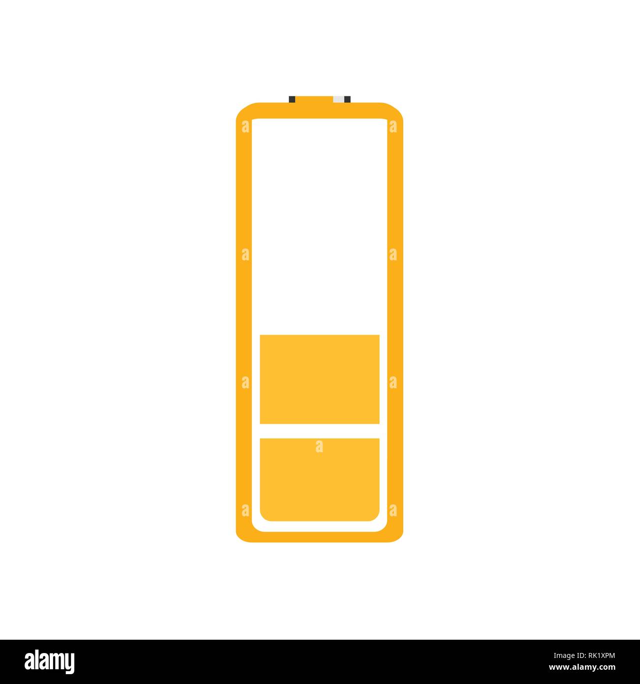 Vector illustration orange low battery icon Stock Vector Image & Art ...