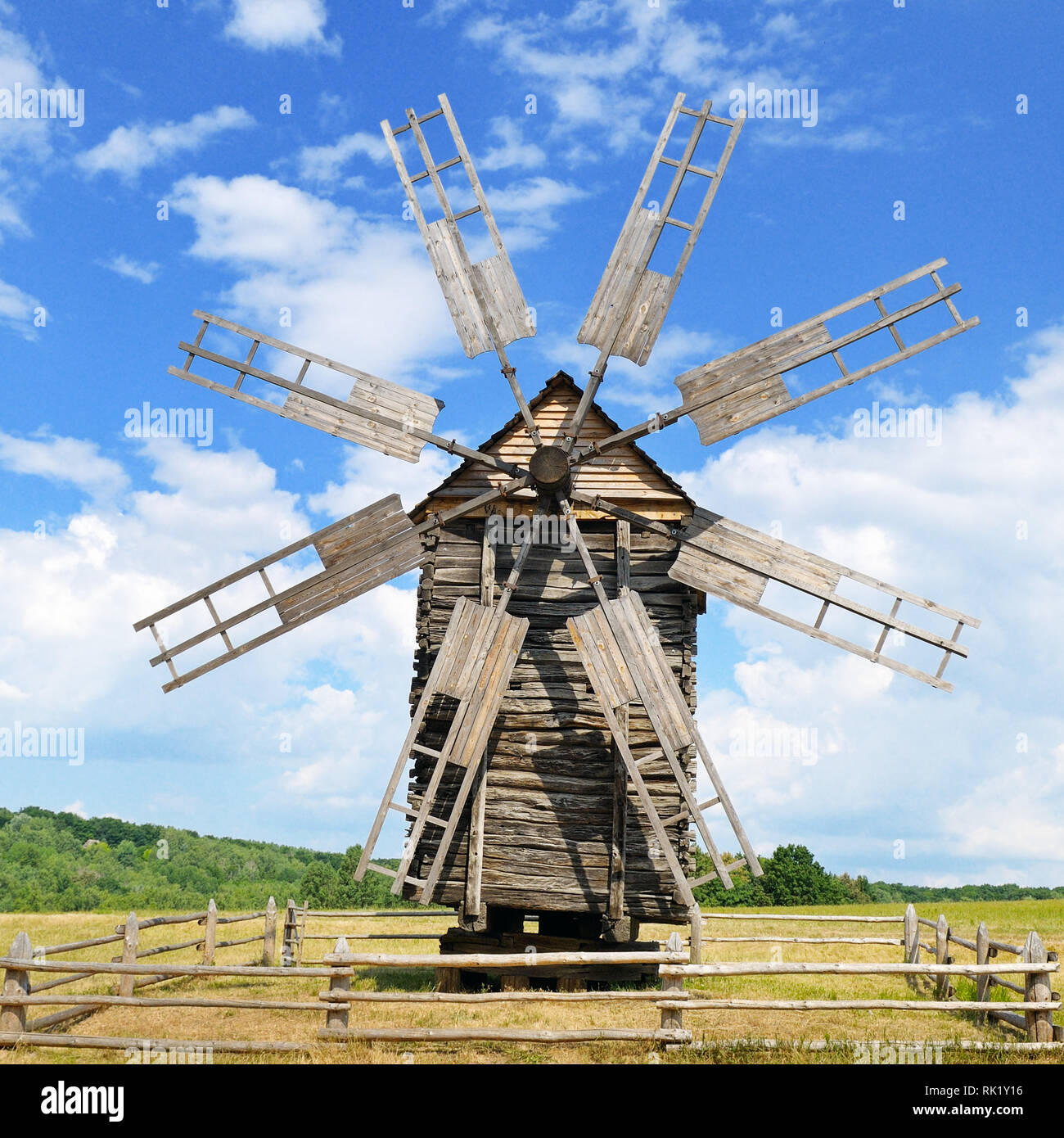 Old wooden windmill in hi-res stock photography and images - Alamy