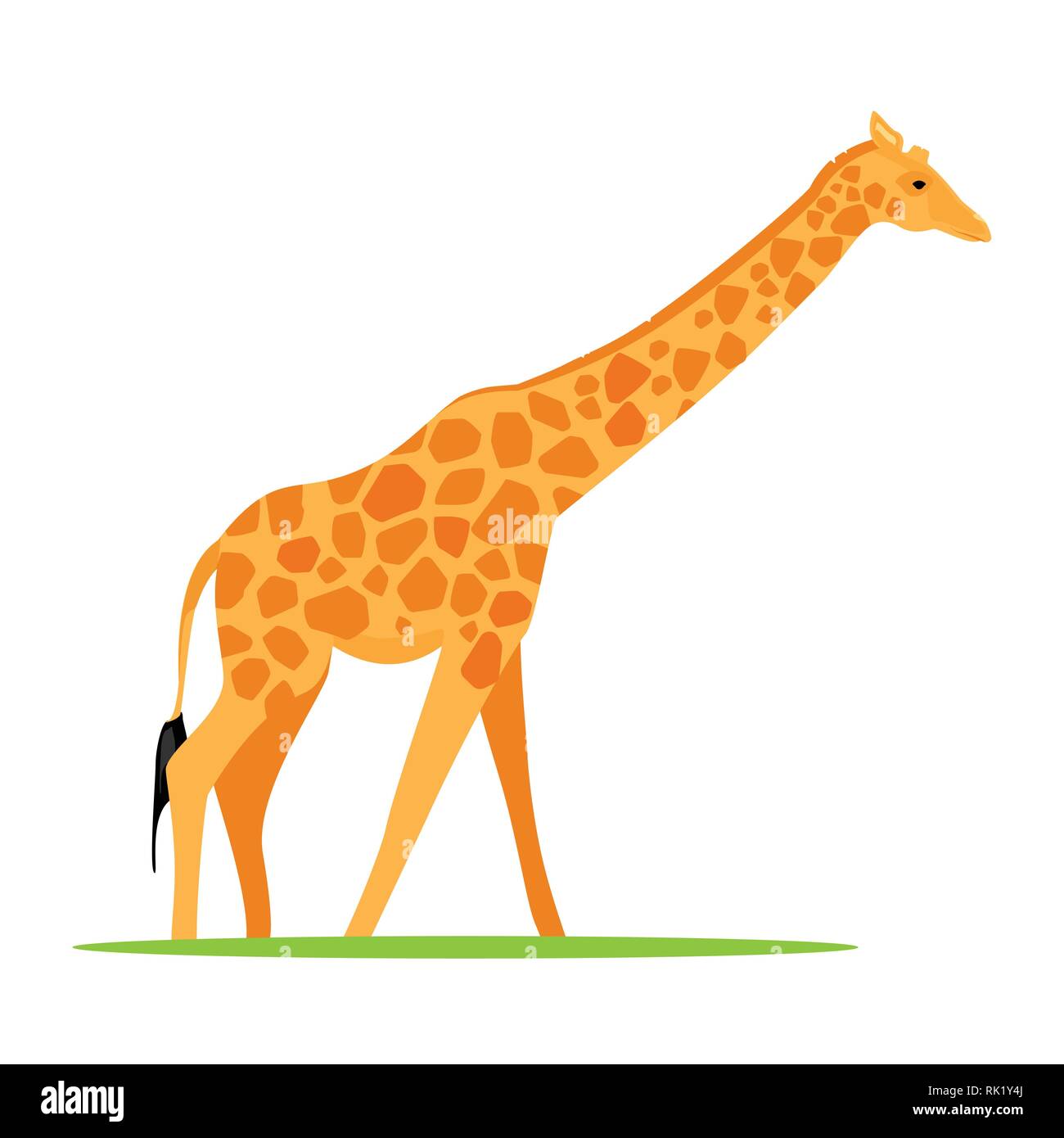 Vector illustration african animal zoo giraffe Stock Vector Image & Art ...