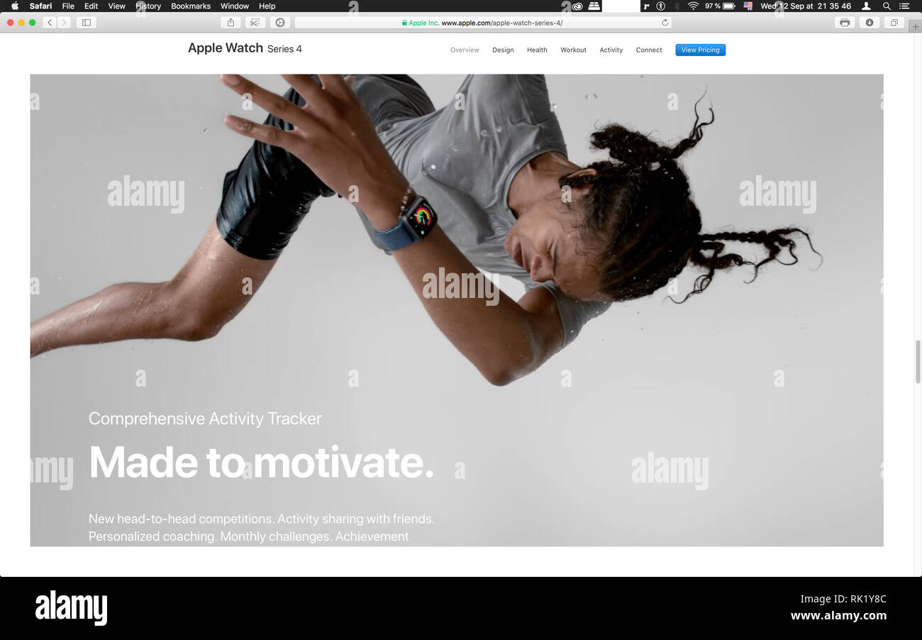 London, United Kingdom - September 12, 2018: Apple Watch wearable ...