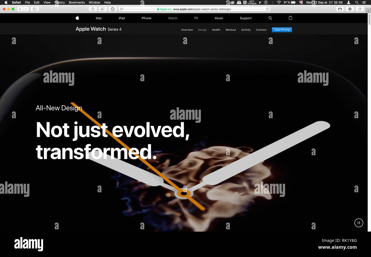 London, United Kingdom - September 12, 2018: Apple Watch wearable ...