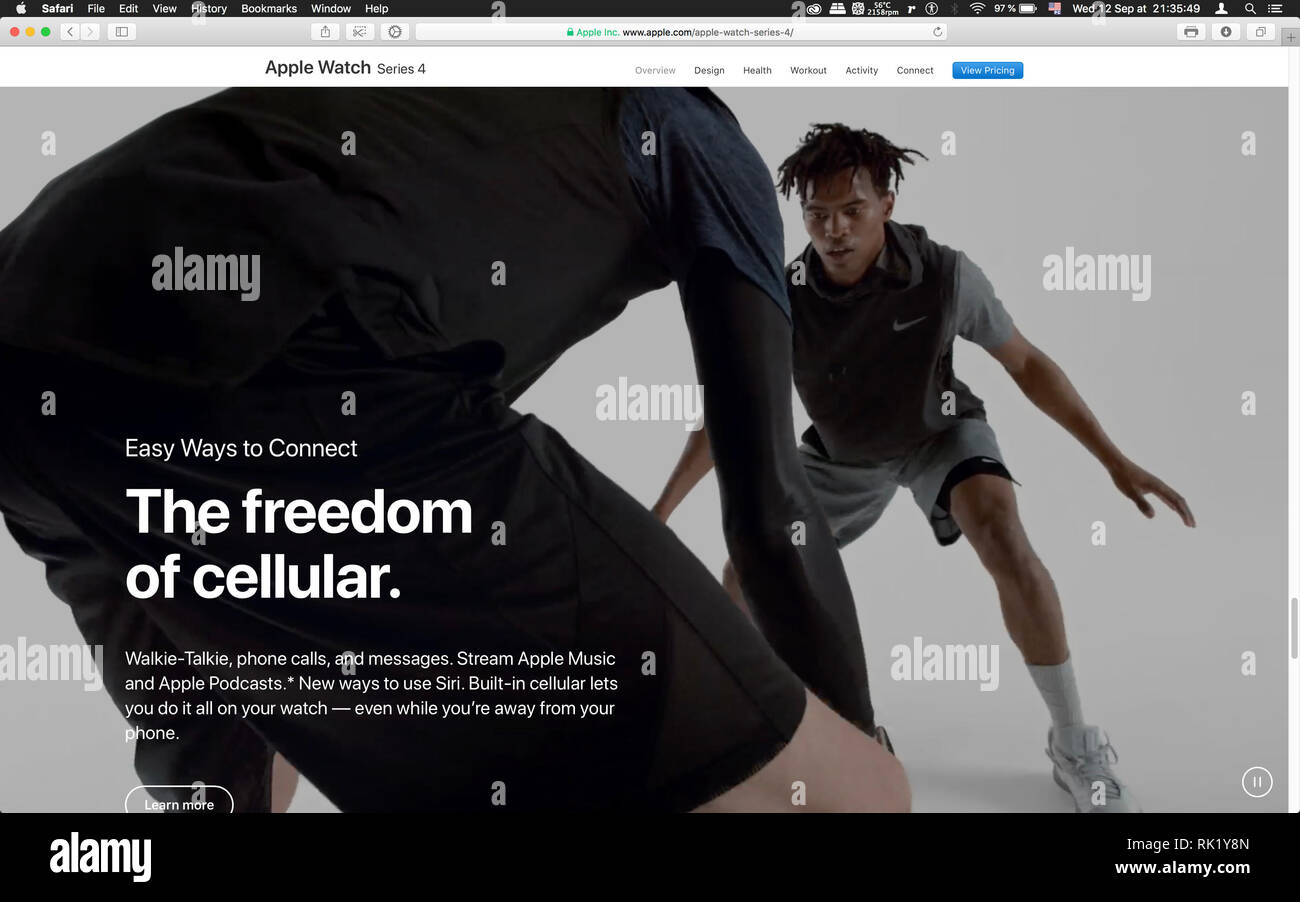 London, United Kingdom - September 12, 2018: Apple Watch wearable ...