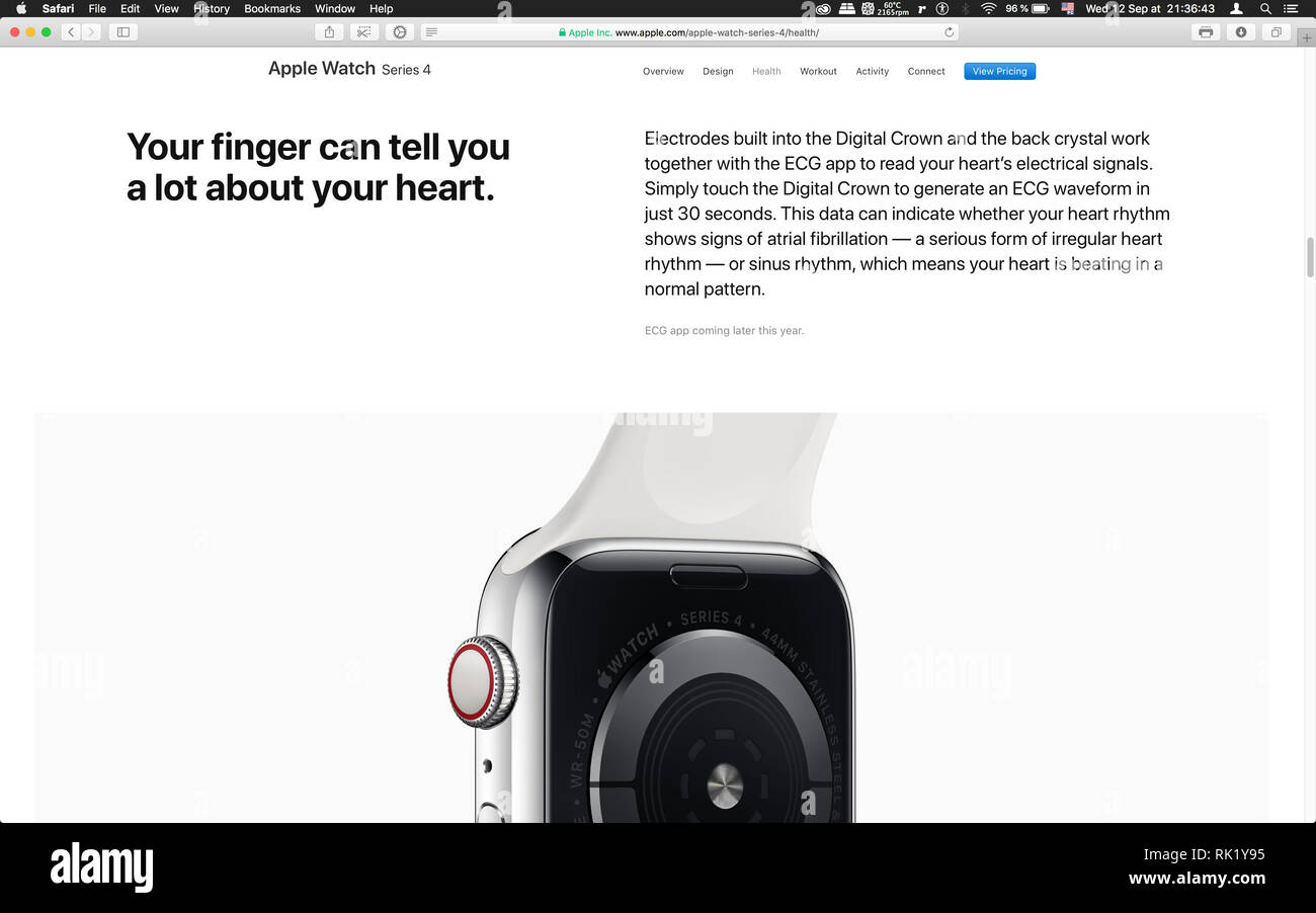 London, United Kingdom - September 12, 2018: ECG electrocardiogram ...