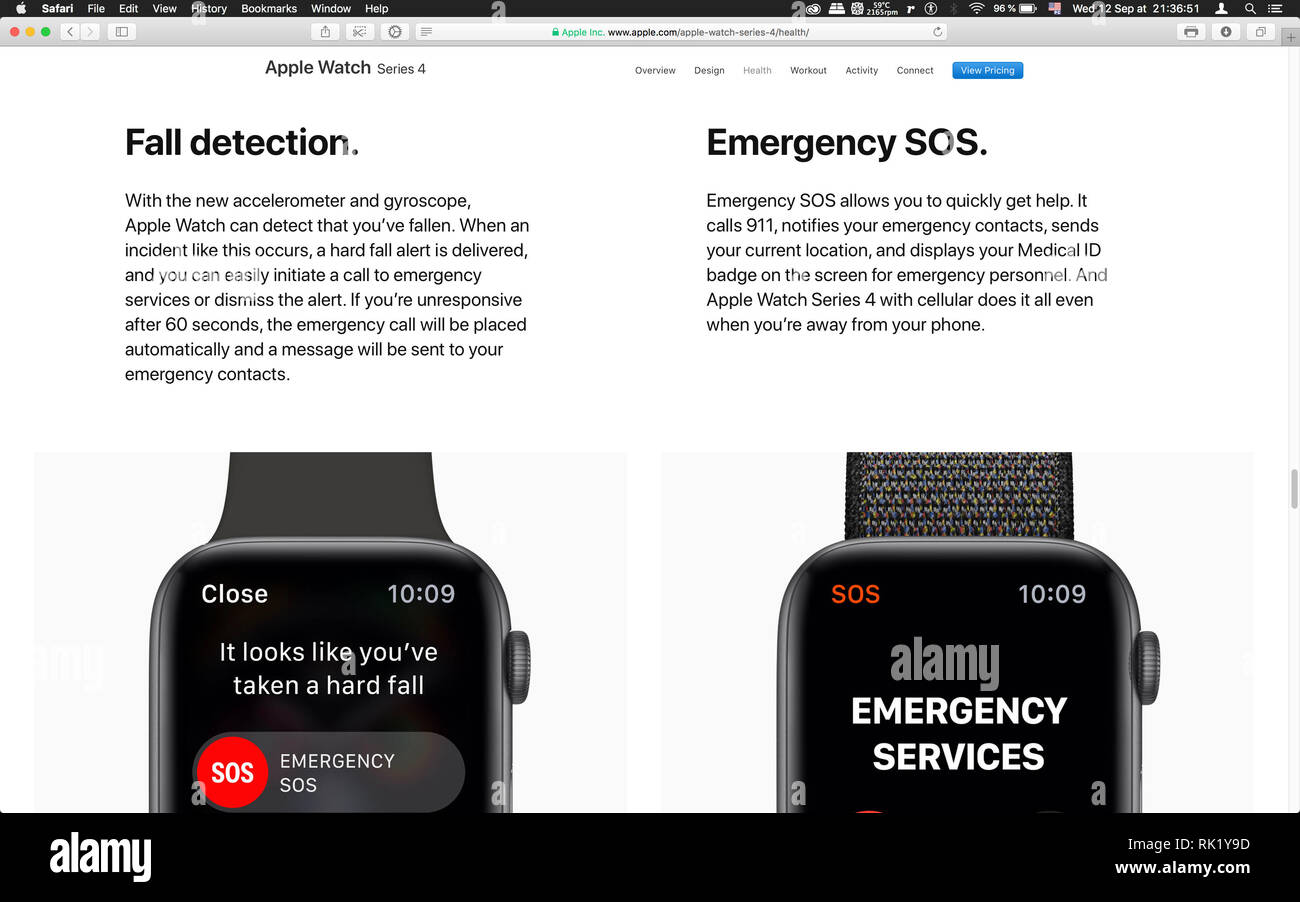 London, United Kingdom - September 12, 2018: Fall Detection, emergency ...