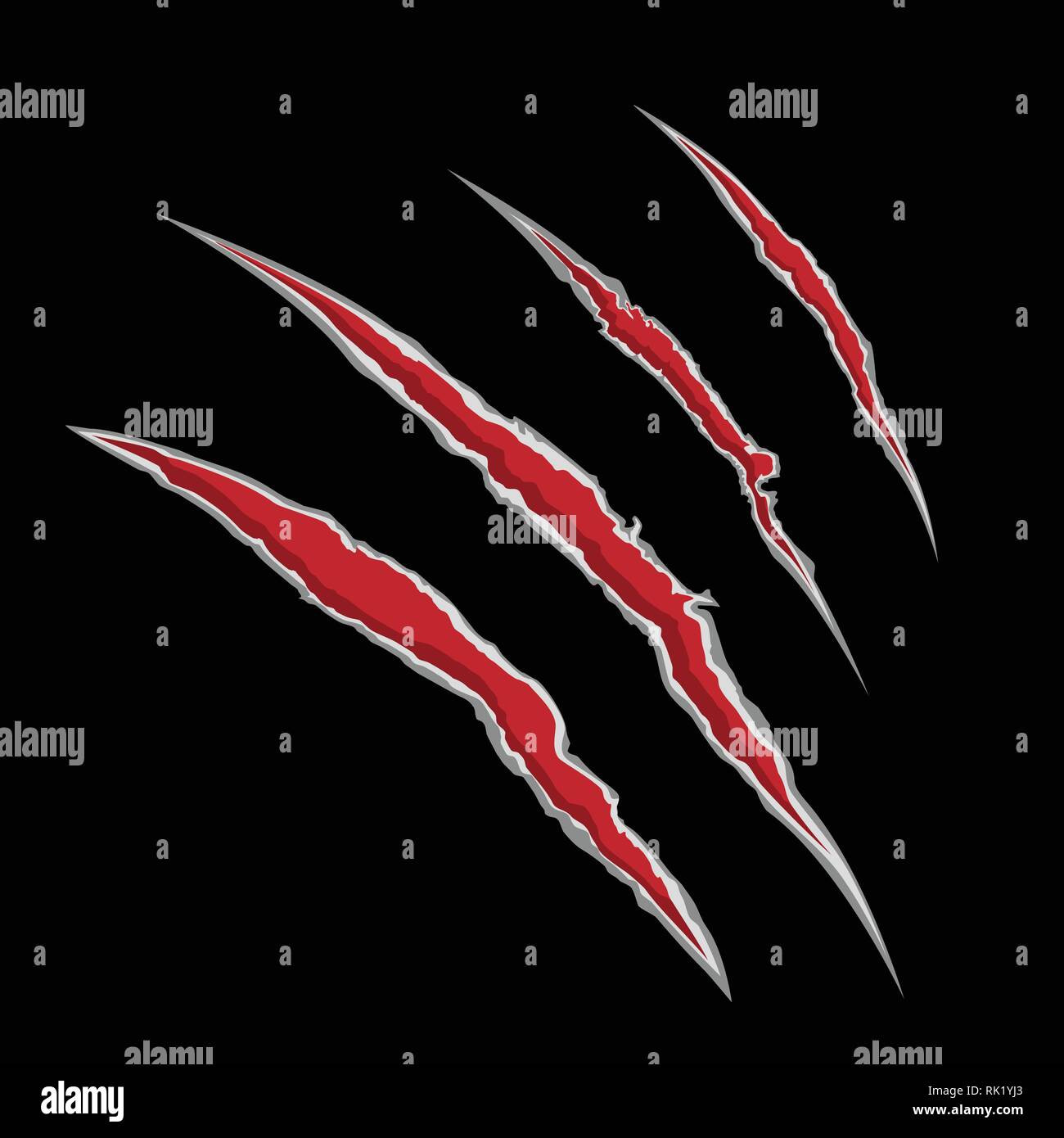 Illustration monster claw hand scratch hi-res stock photography and ...