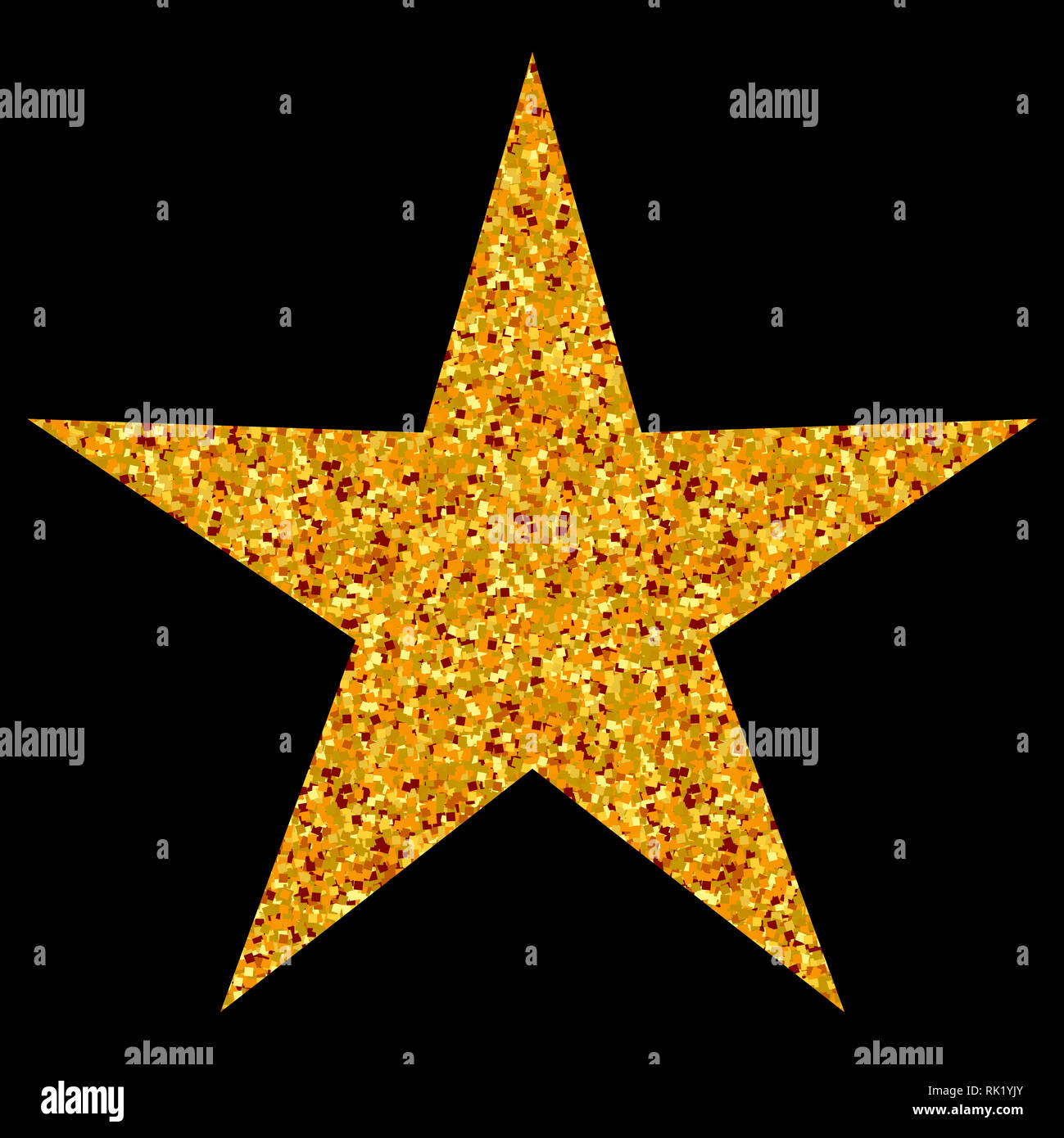 Isolated gold and yellow star icon, ranking mark. Modern simple ...