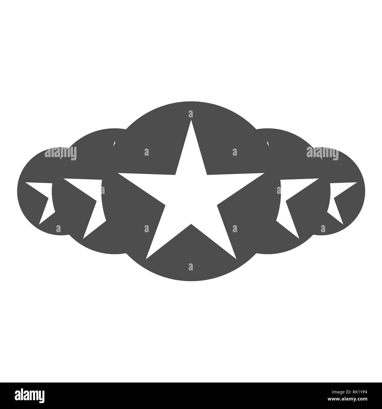 Isolated gray star icons in set, ranking mark. Modern simple favorite ...