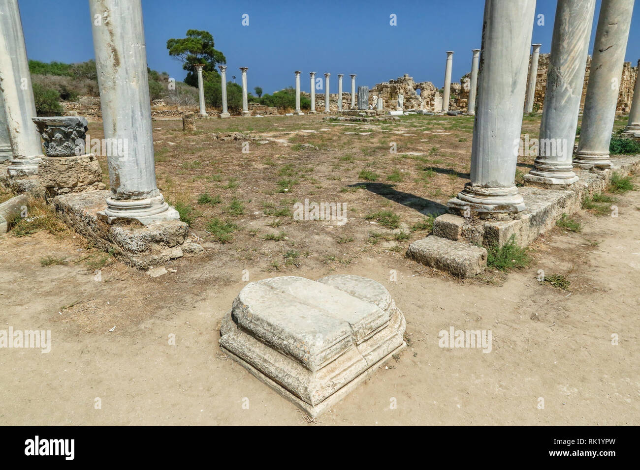 Famagusta, Turkish Republic of Northern Cyprus. Corinthian columns and ...