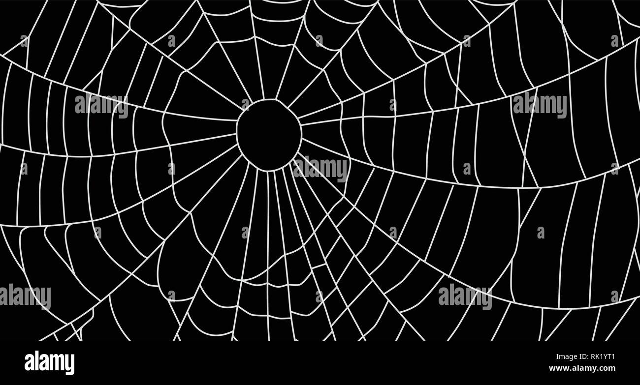 Cobweb, isolated on black background. Spiderweb pattern for Halloween ...