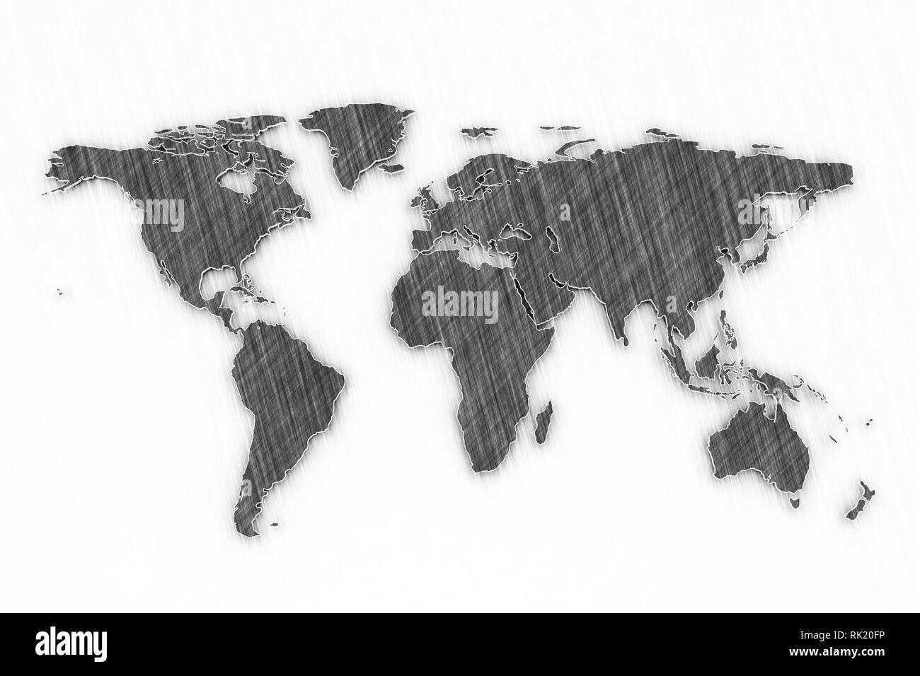 Sketch map of world hi-res stock photography and images - Alamy