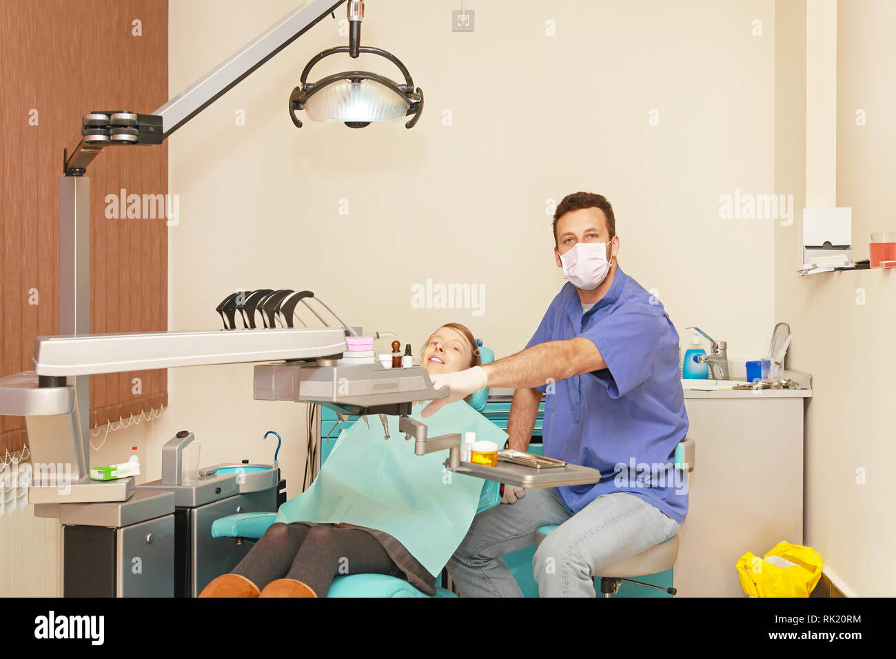Dentist doctor and patient in dental clinic Stock Photo - Alamy