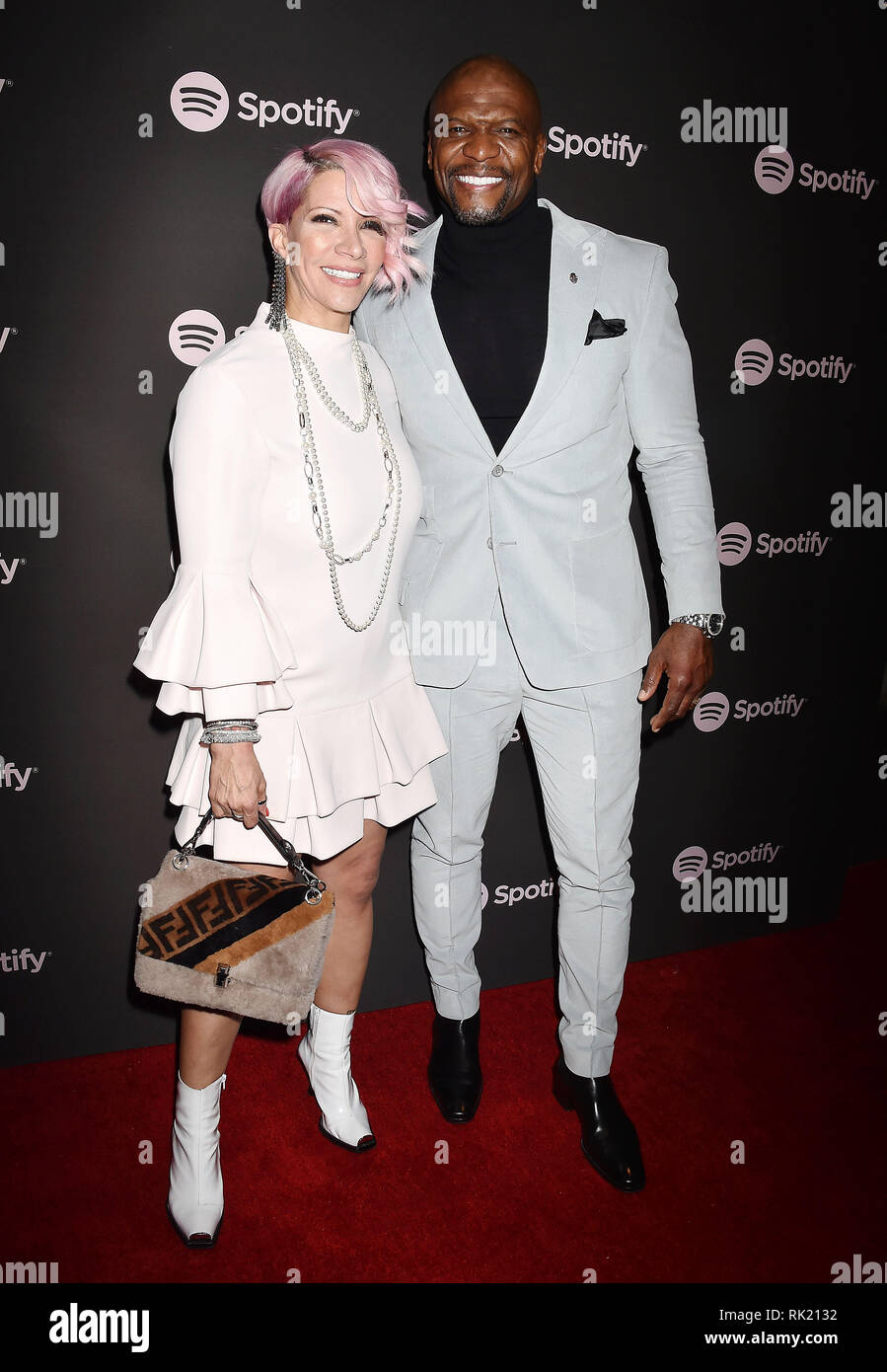 LOS ANGELES, CA - FEBRUARY 07: Rebecca King-Crews (L) and Terry Crews ...