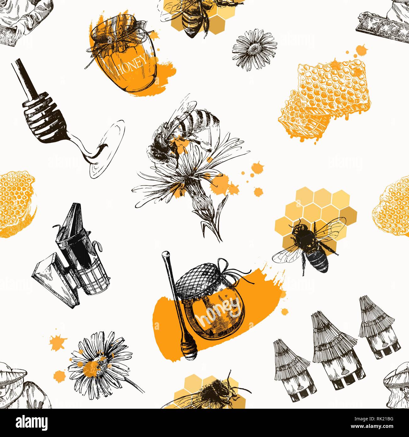 Bee themed Stock Vector Images - Alamy