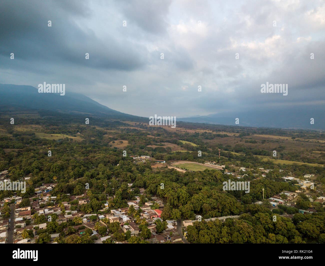 aerial view of latin rural village slums in Guatemala Stock Photo - Alamy