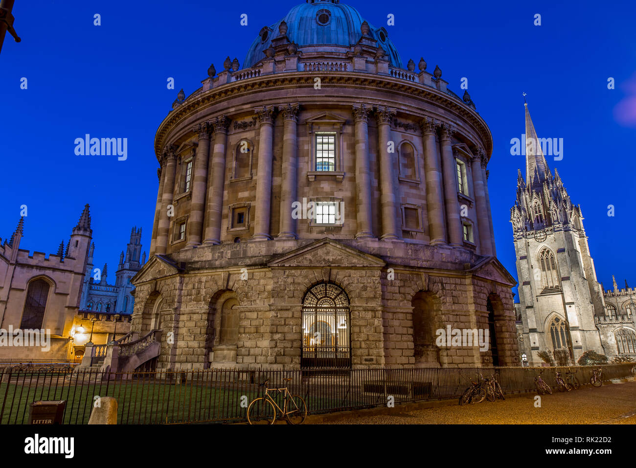 Radcliff camera in Oxford in starry spring night, United Kingdom Stock ...