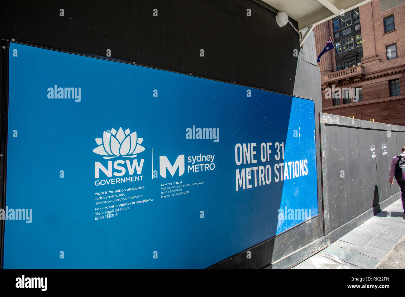 Sydney metro construction project in Sydney city centre, one of 31 ...