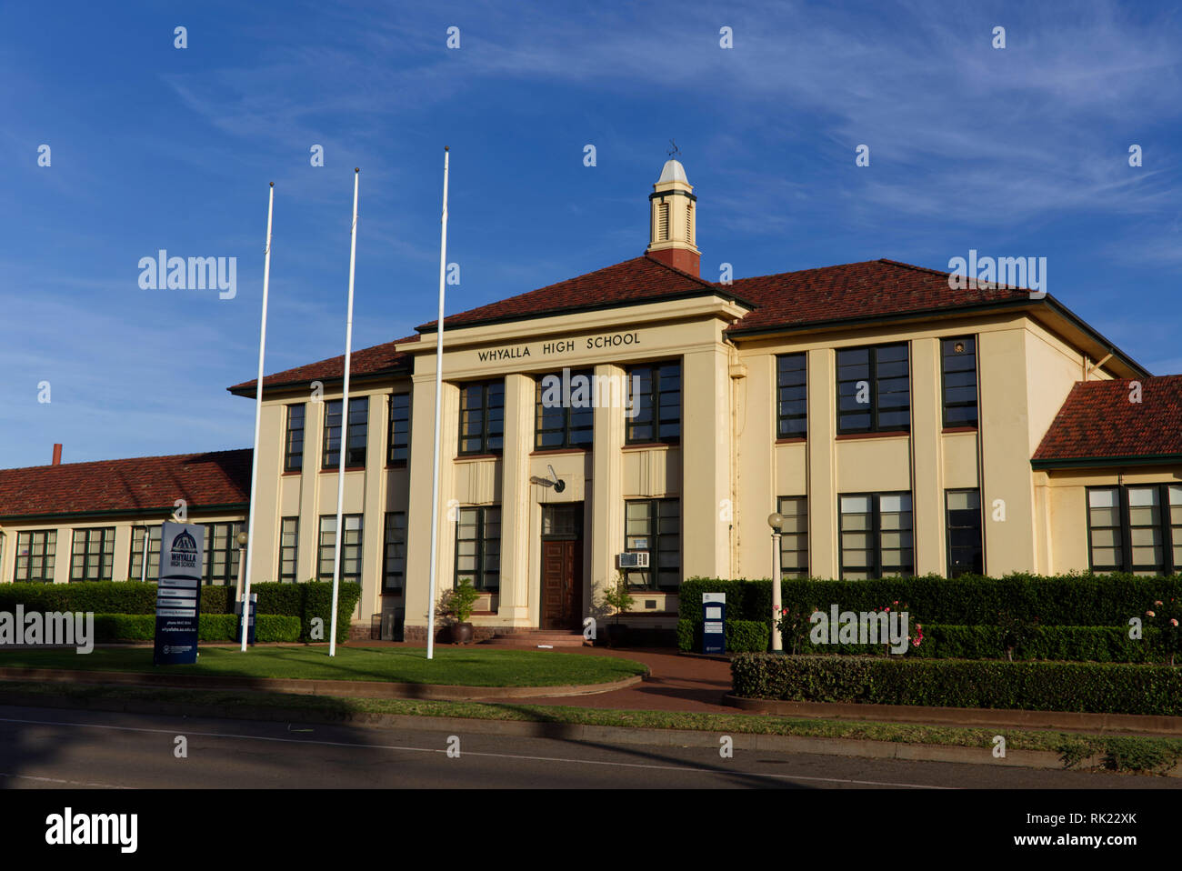 Art Deco Whyalla High School entrance Whyalla South Australia Stock ...