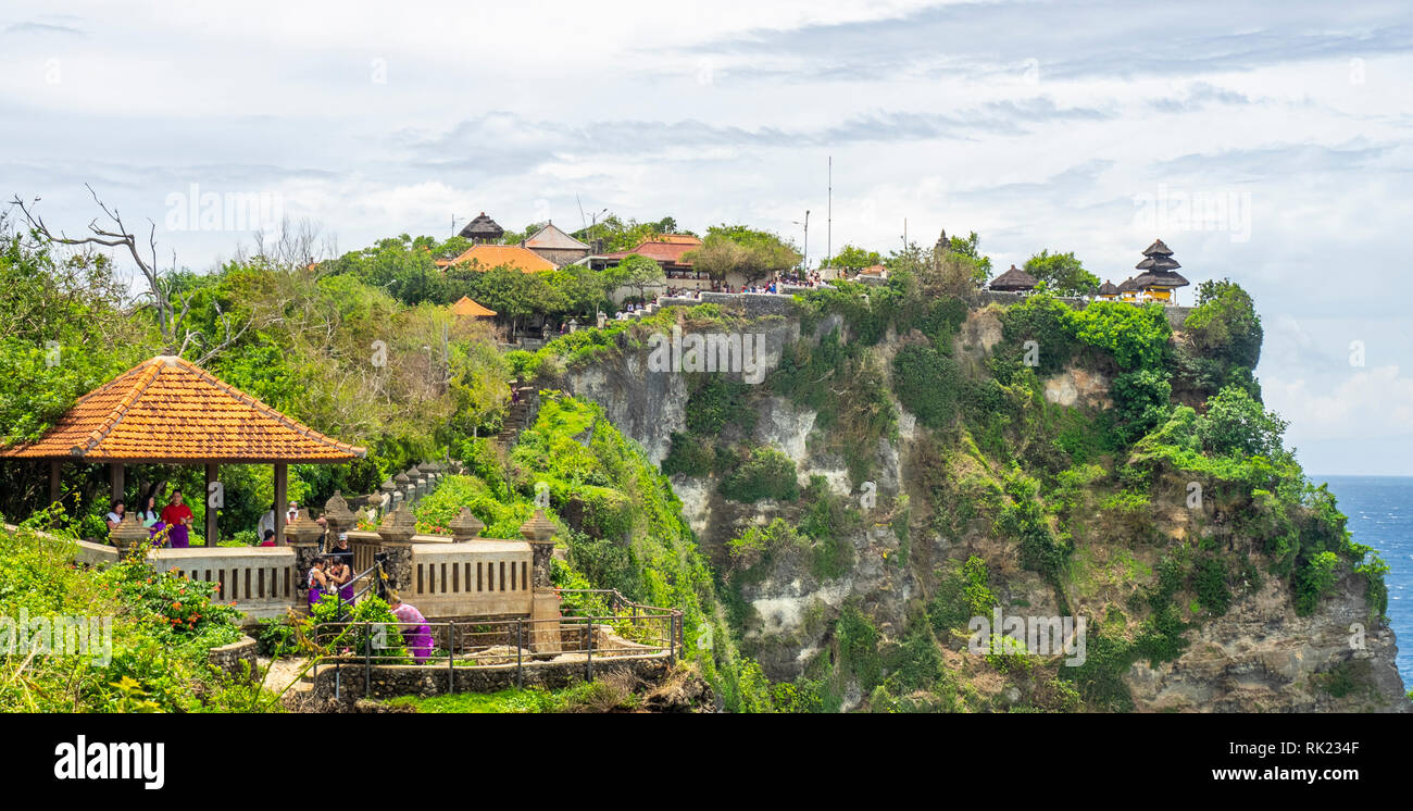Uluwatu temple a pagoda perched on the cliffs of Bukit peninsula, Bali ...