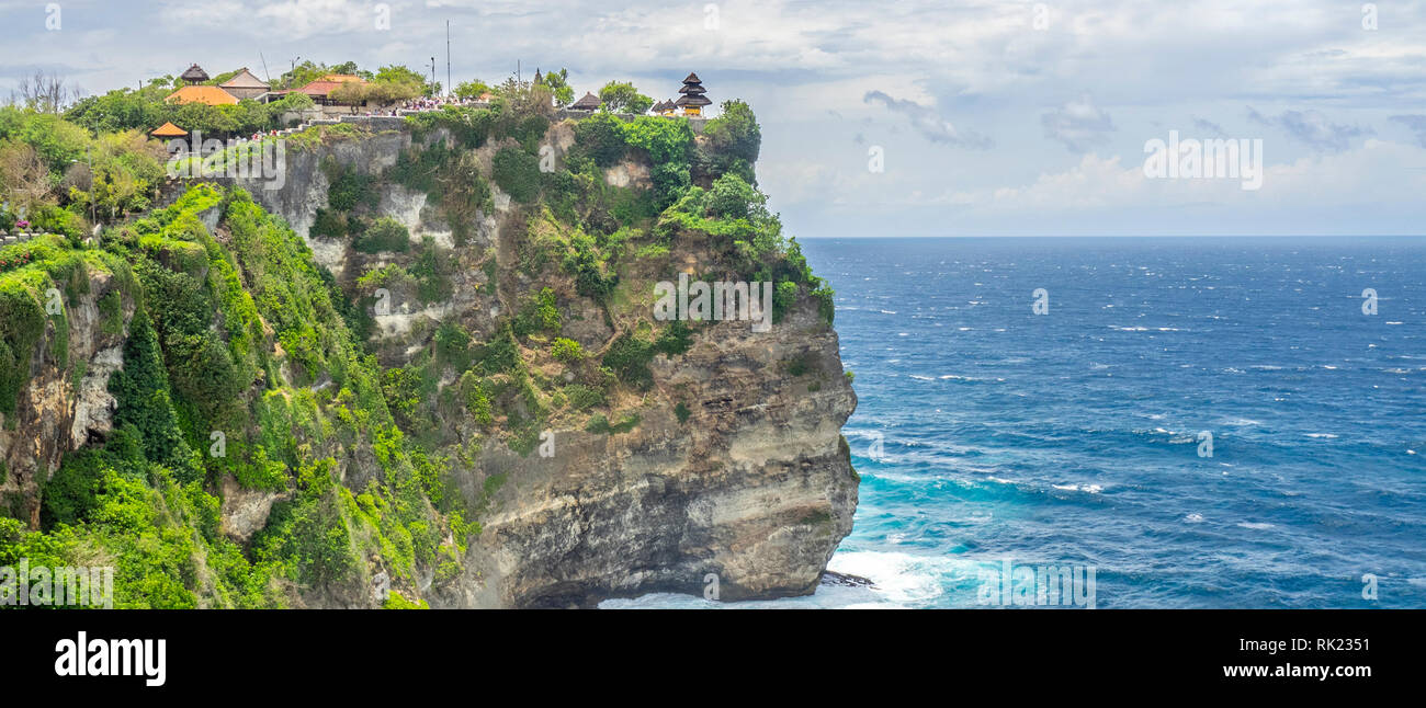 Uluwatu temple a pagoda perched on the cliffs of Bukit peninsula, Bali ...