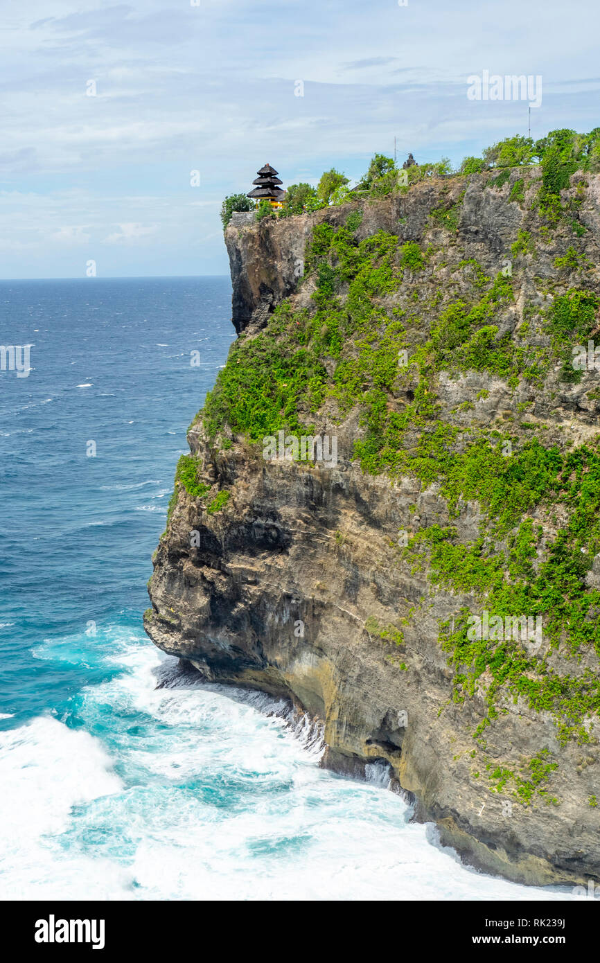 Uluwatu temple a pagoda perched on the cliffs of Bukit peninsula, Bali ...
