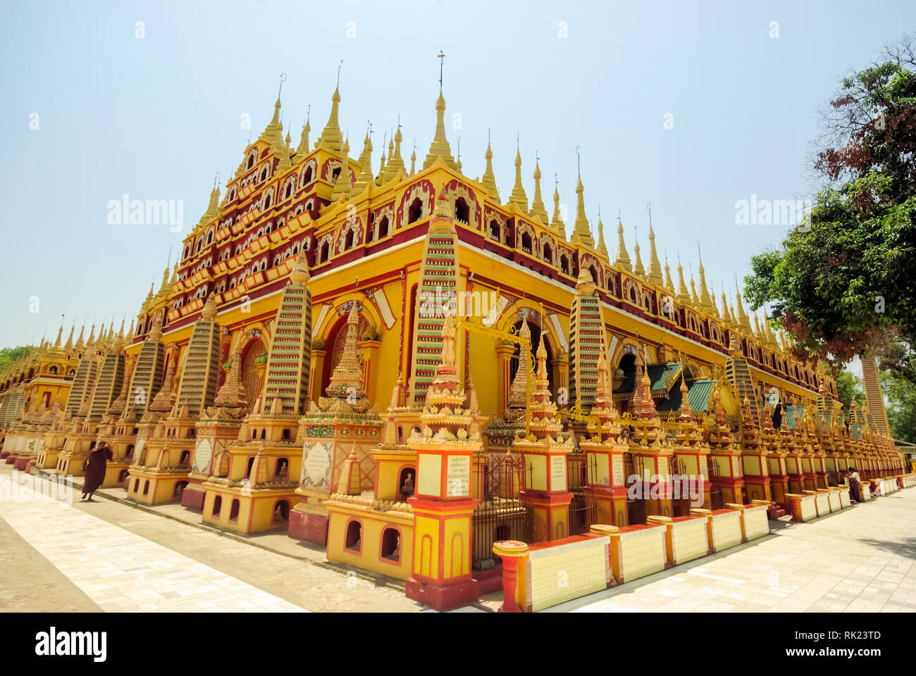 MANDALAY, MYANMAR - JUNE 14, 2015: The temple complex in Mandalay, the ...