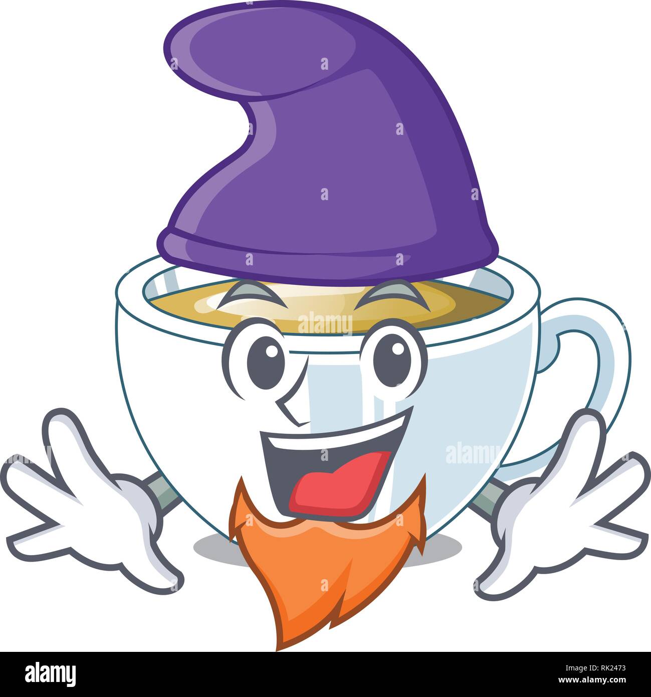 Elf ginger tea in a glass mascot Stock Vector Image & Art - Alamy