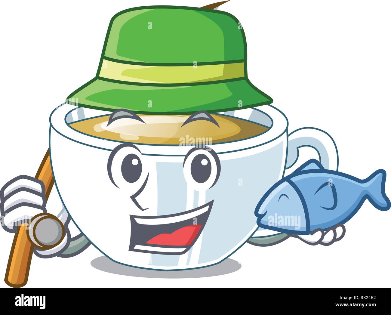 Fishing ginger tea in the cartoon shape Stock Vector Image & Art - Alamy
